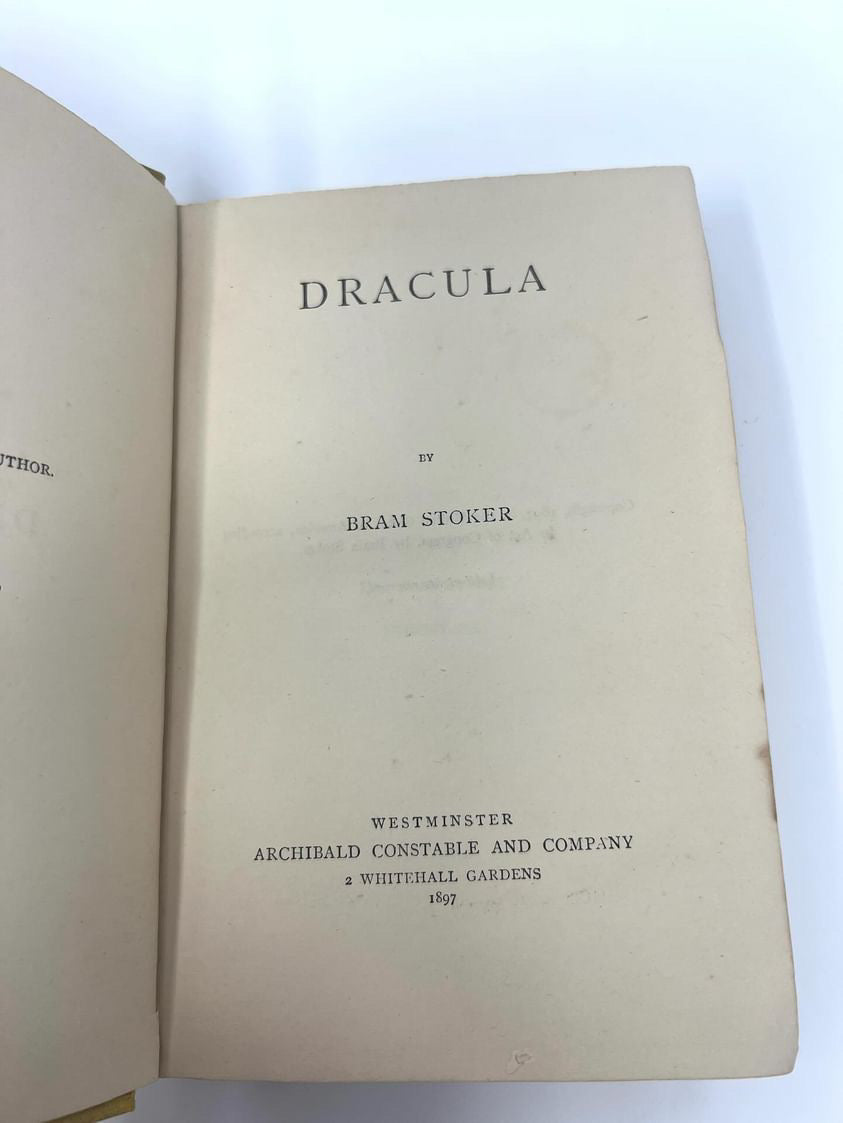 Dracula | 1897, first edition of one of the most sought after books in – Bayliss Rare Books ...