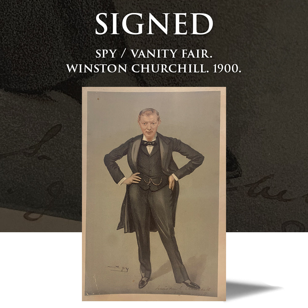 Winston Churchill | 1900, original signed Spy print. Signed in the yea ...