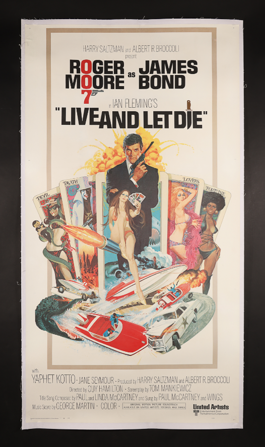 LIVE AND LET DIE | 1973, RARE ORIGINAL USA THREE-SHEET. – Bayliss Rare Books Limited. Registered ...